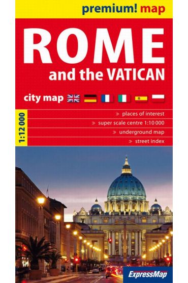 Premium! map Rzym i Watykan,1:12 000 plan miasta mapa w sklepie ...